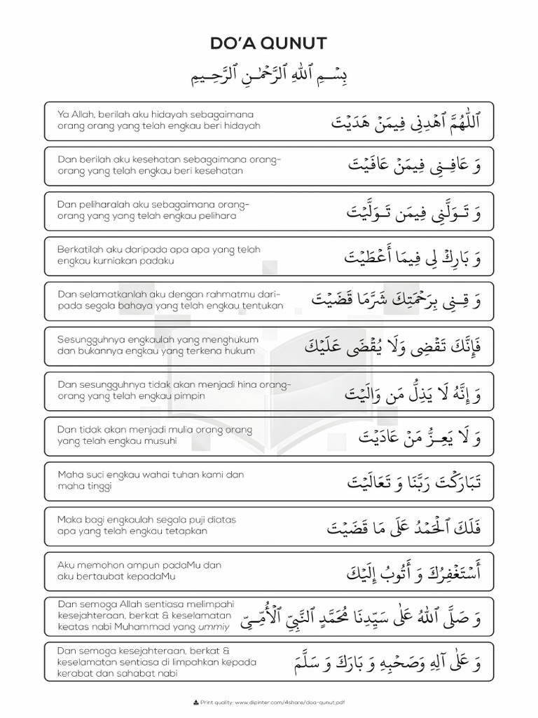 Doa Qunut | PDF