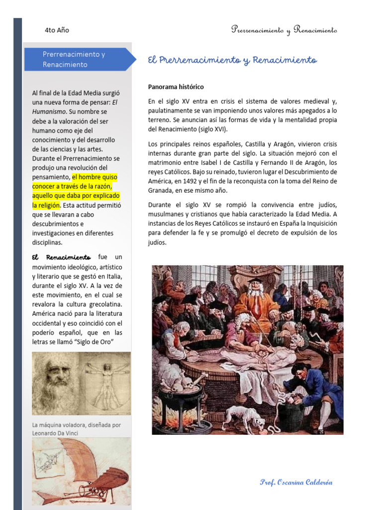 El Prerrenacimiento y Renacimiento2024 | PDF | Renacimiento | Imprenta