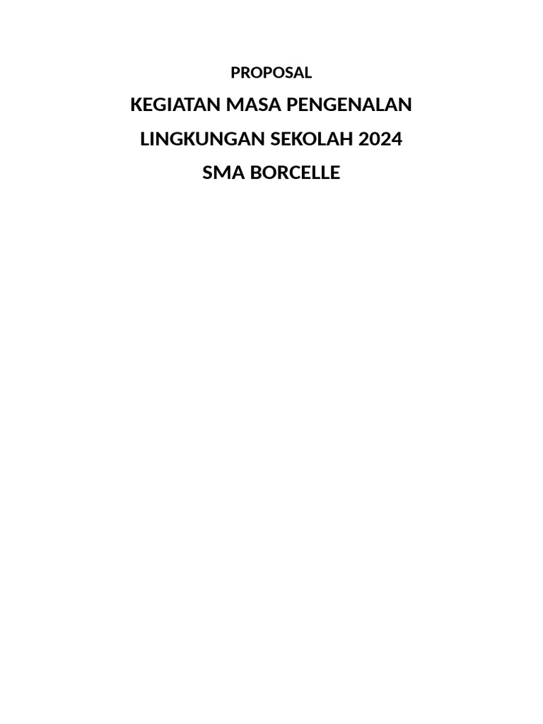 MPLS 2024 di SMA Borcelle | PDF