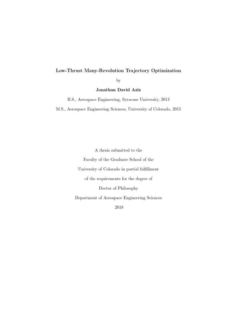 Low Thrust Many Revolution Trajectory Optimization Pdf Orbital 5892