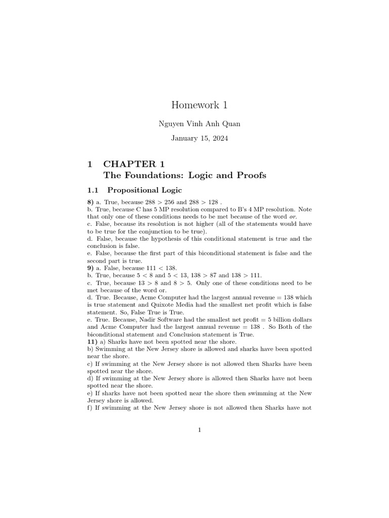 Simple Math Homework Template | PDF | Logic | Mathematical Logic