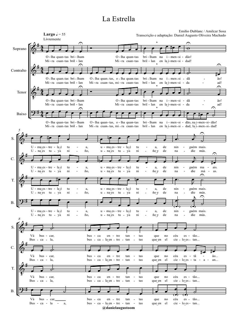 Letra de "O Milhara" - Transcripción Musical | PDF