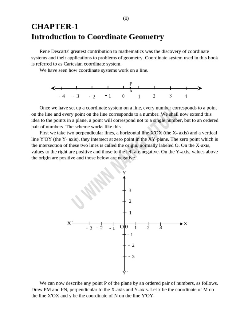 Introduction To Coordinate Geometry | PDF | Cartesian Coordinate System ...