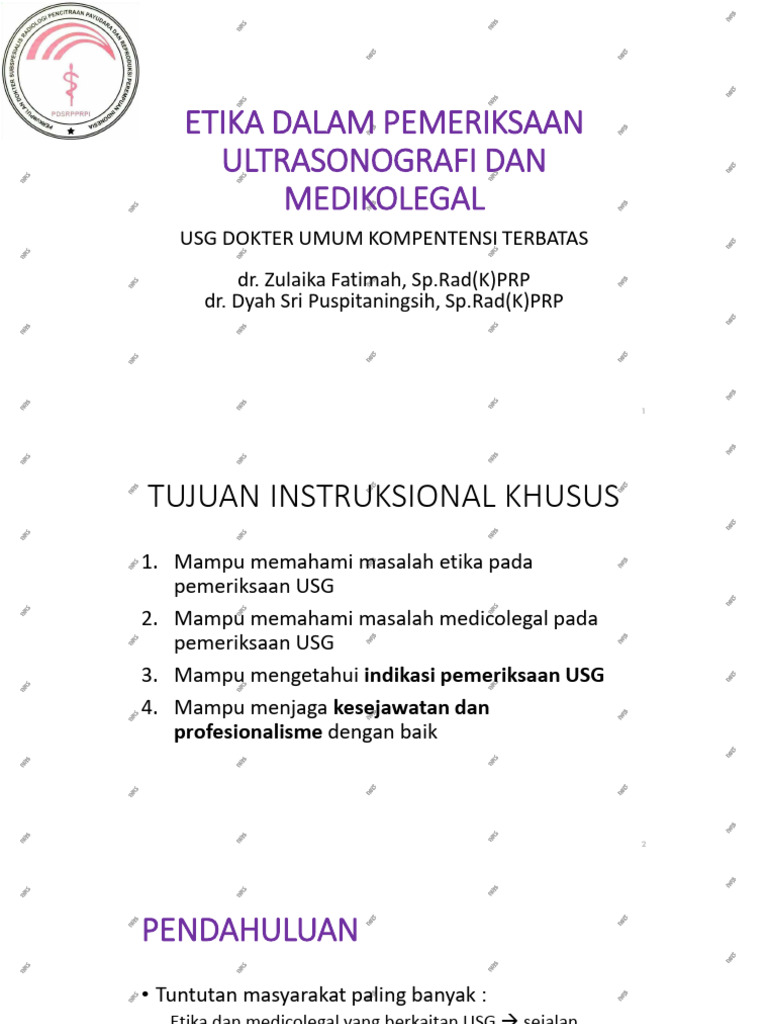 Etika Dalam Pemeriksaan USG | PDF