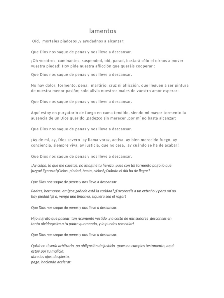 Lamentos | PDF