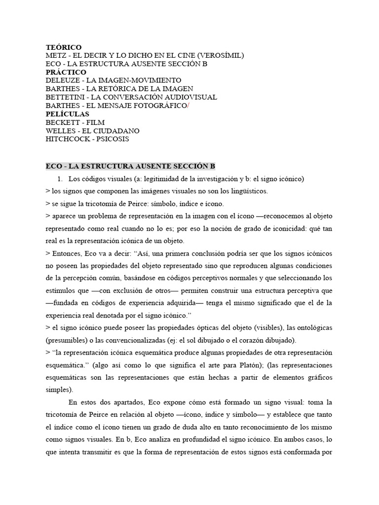 Análisis de Signos en el Cine y la Imagen | PDF