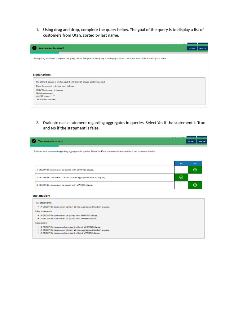 Sql Query And Procedure Evaluation Guide Pdf