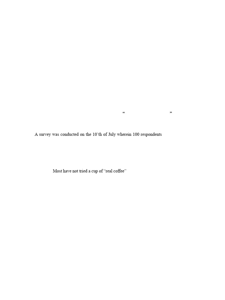 SAMPLE Coffee Mate Cafe Feasibility Study | PDF | Drink | Coffee