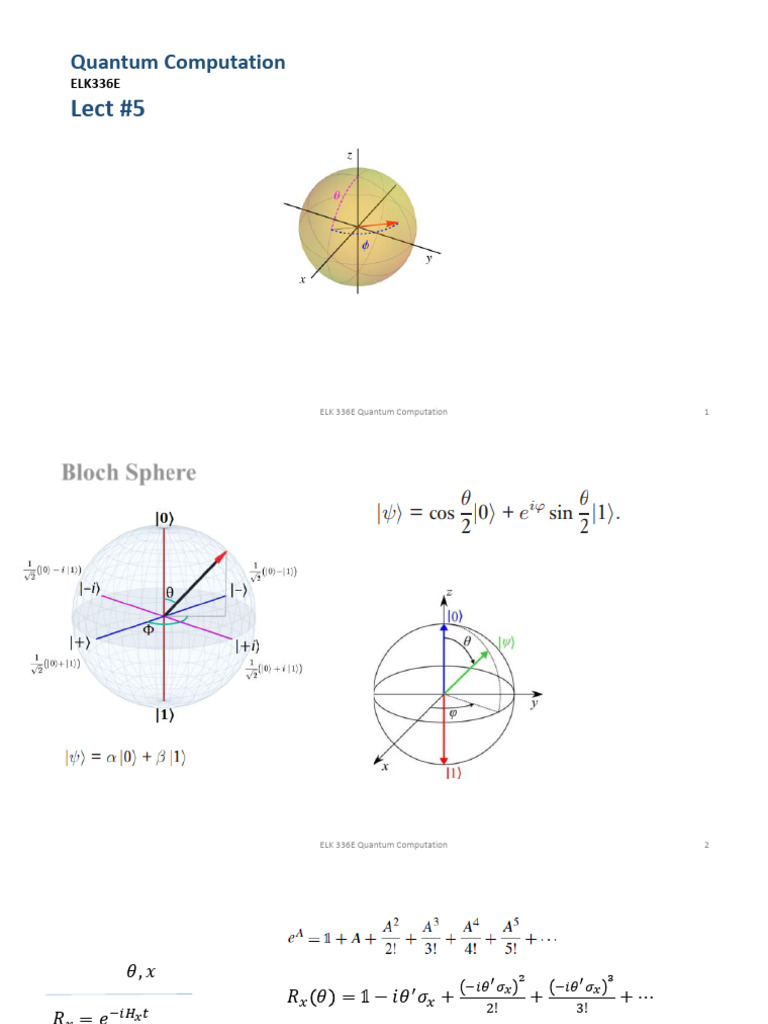 QC-W5 Slayt | PDF | Quantum Computing | Physics