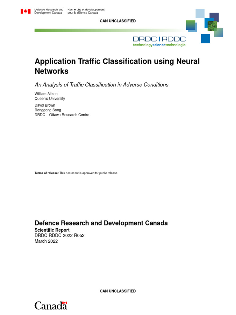 Application Traffic Classification Using Neural Networks | PDF | Computer Network | Artificial ...