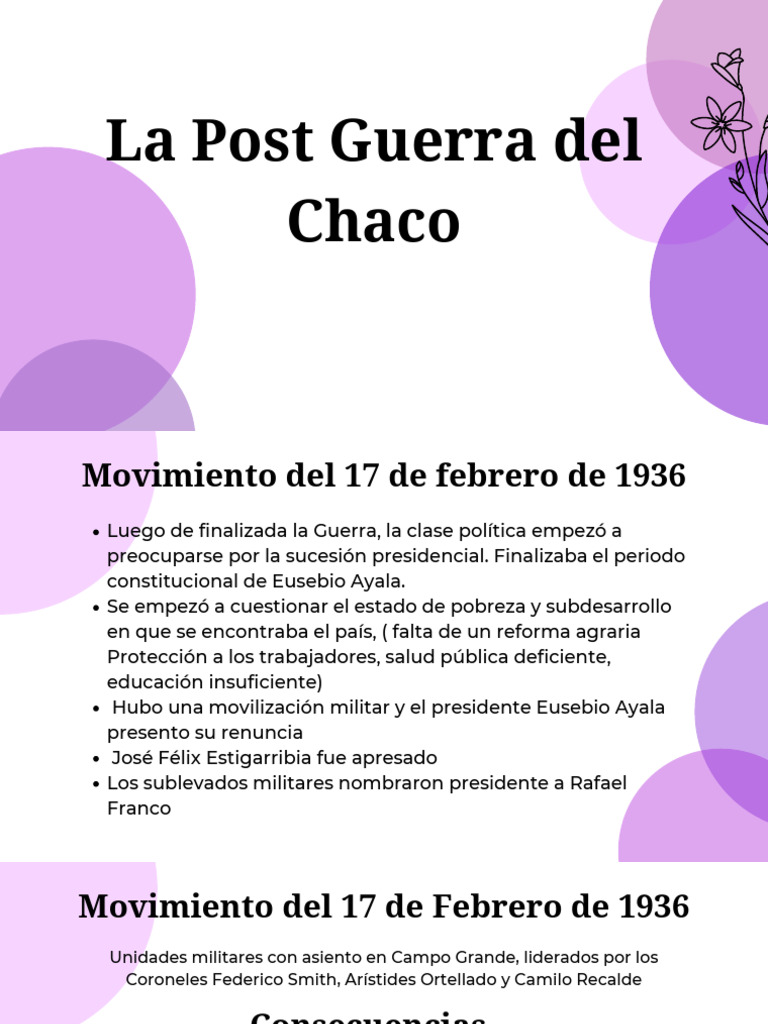 La Post Guerra Del Chaco | PDF | Paraguay | Gobierno