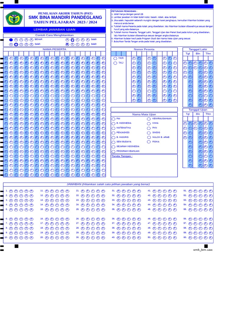 Lembar Jawaban Komputer | PDF
