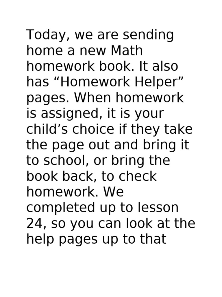 Math HW Letter | PDF