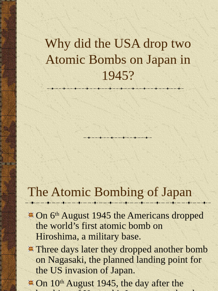 Atomic Bombings: Hiroshima and Nagasaki | PDF | Atomic Bombings Of ...