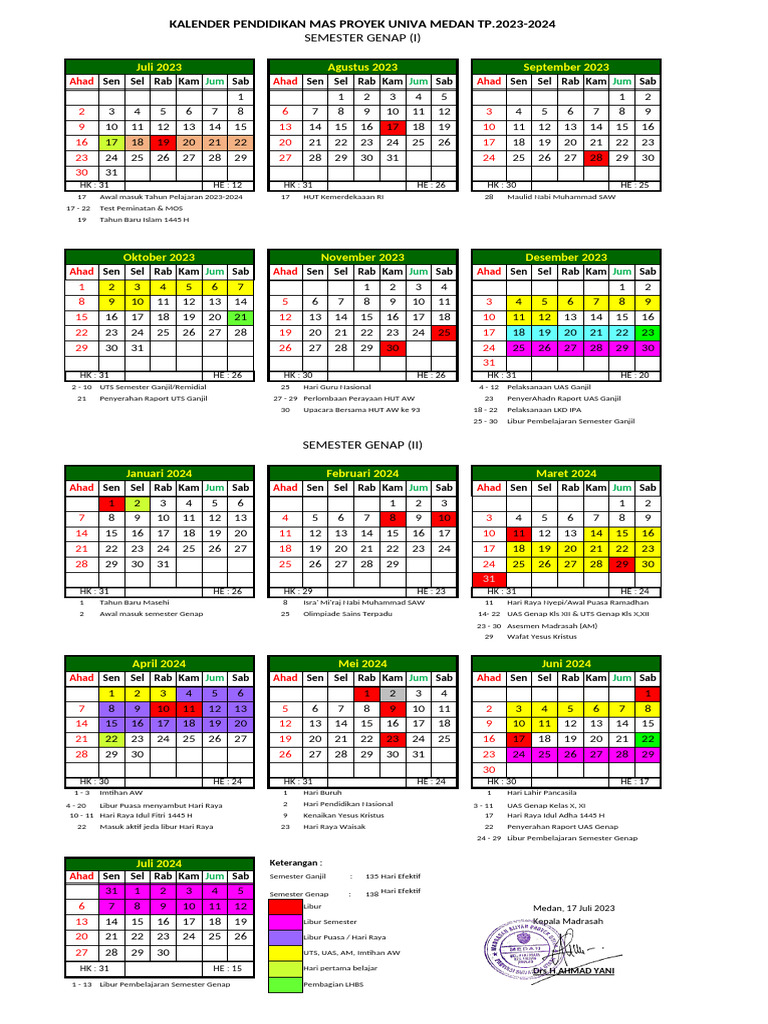 Kalender Pendidikan 2023-2024 | PDF