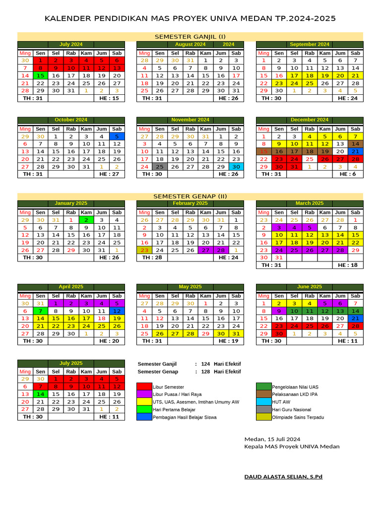 Kalender Pendidikan 2024-2025 | PDF