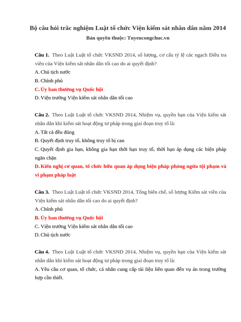 Luat To Chuc VKSND | PDF