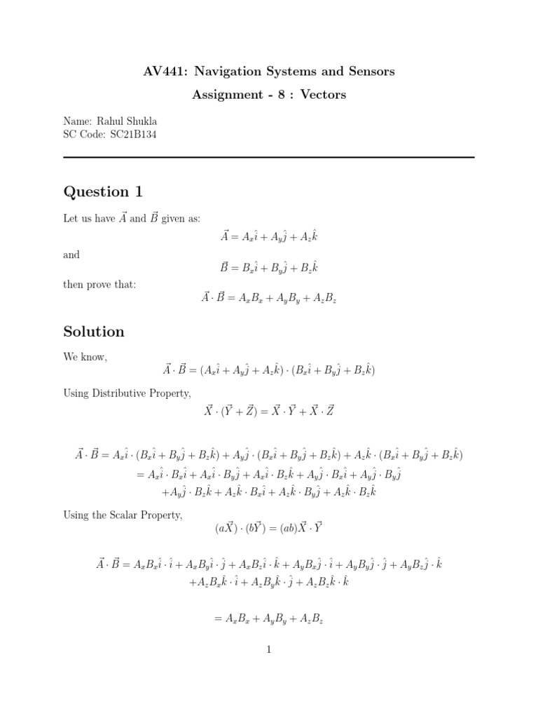 SC21B134 Rahul Shukla Assignment 8 | PDF | Algebra | Linear Algebra