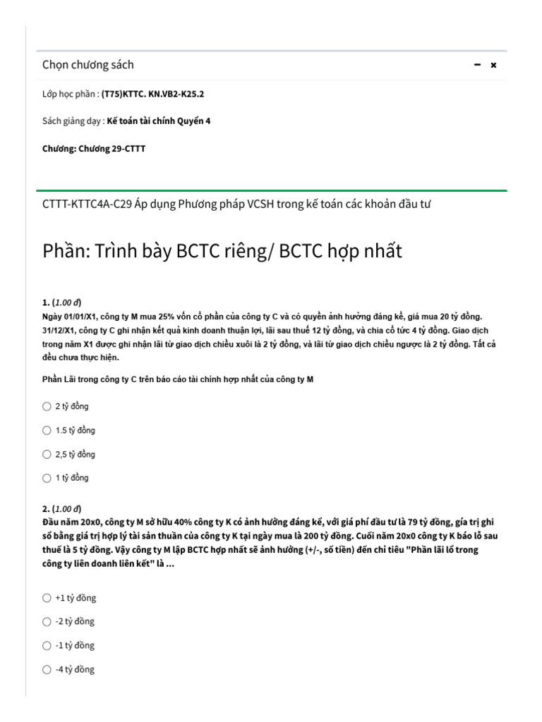 PH N: Trình Bày BCTC Riêng/ BCTC H PNH T: CH NCH NG Sách | PDF