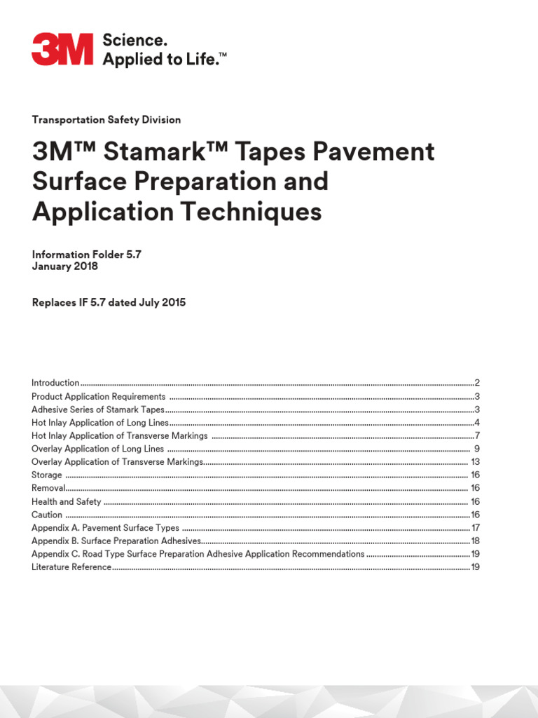 3M - Stamark - Tapes Pavement Surface Preparation and Application ...