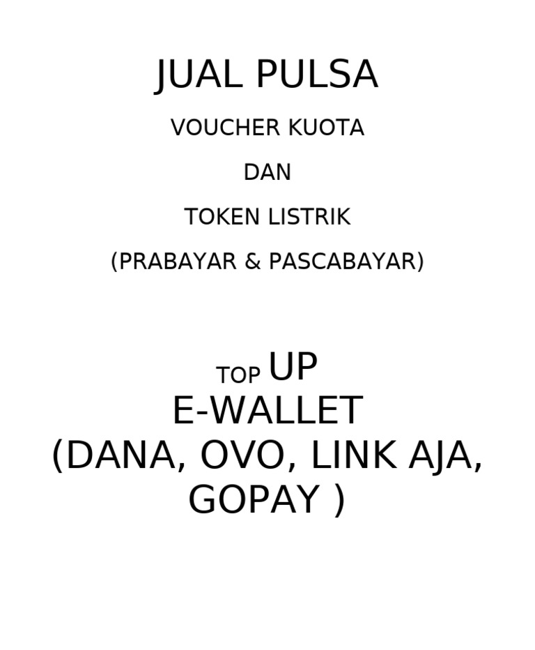 Jual Pulsa | PDF