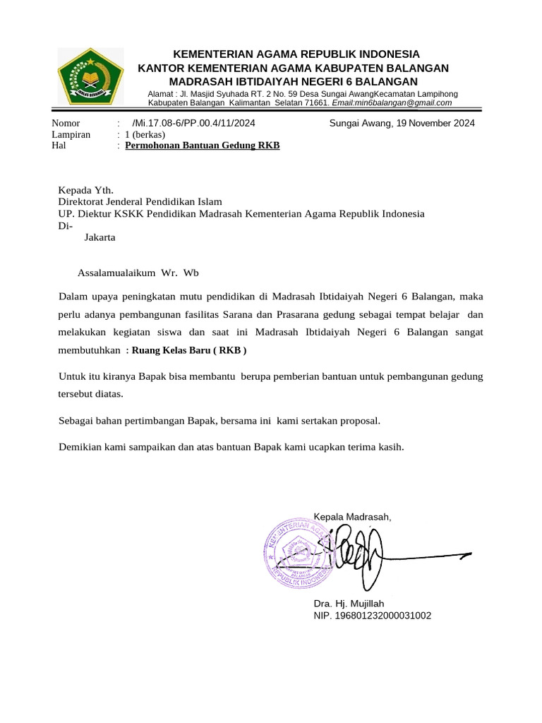 Contoh Proposal RKB Baru | PDF