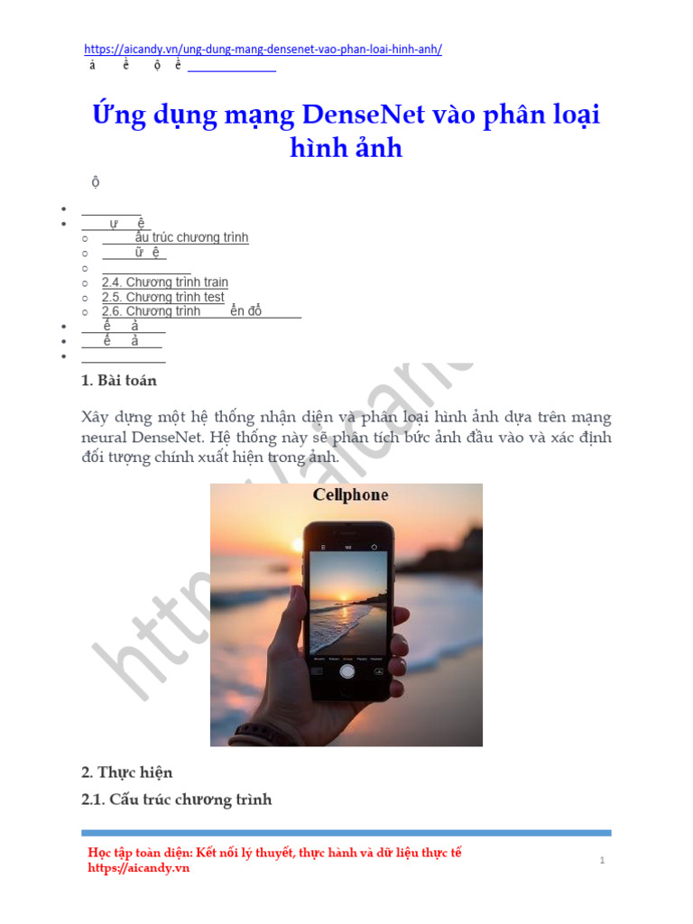 NG D NG M NG DenseNet Vào Phân Lo I Hình NH | PDF