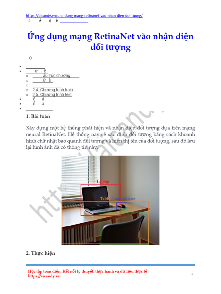 Ứng Dụng Mạng RetinaNet Vào Nhận Diện Đối Tượng | PDF