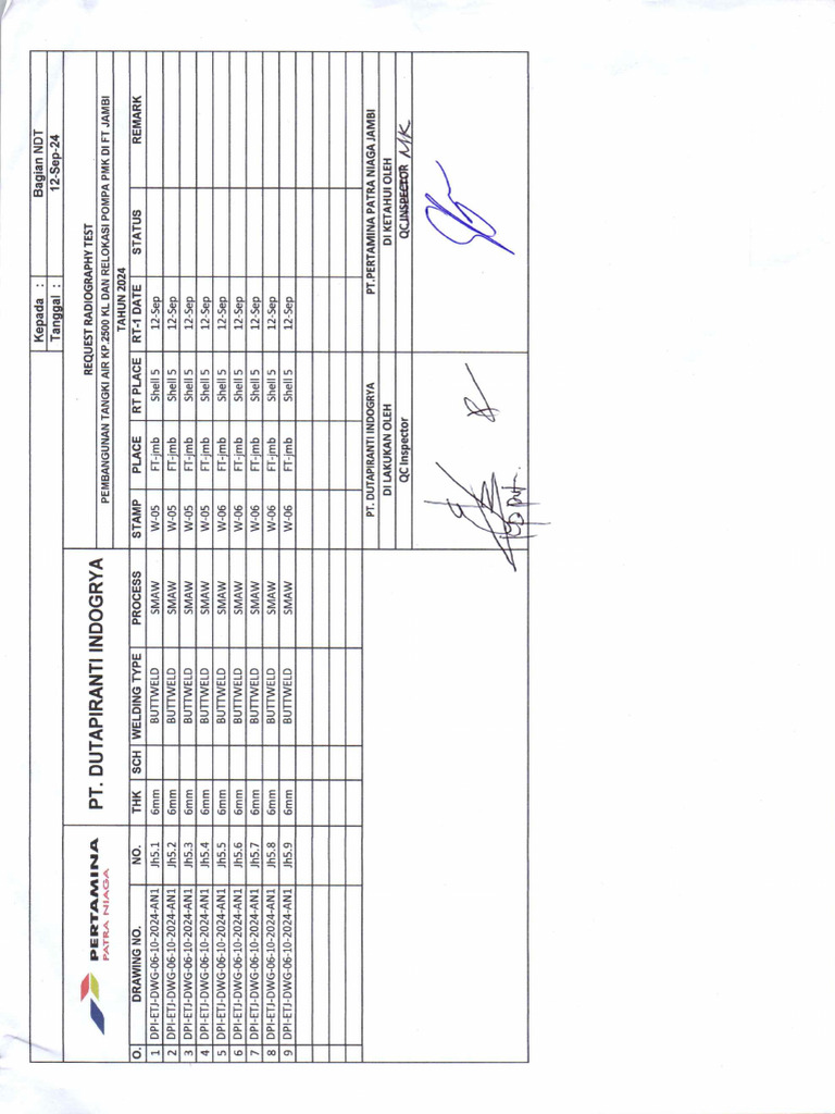 Request Radiography Test (12-Sep-24) | PDF