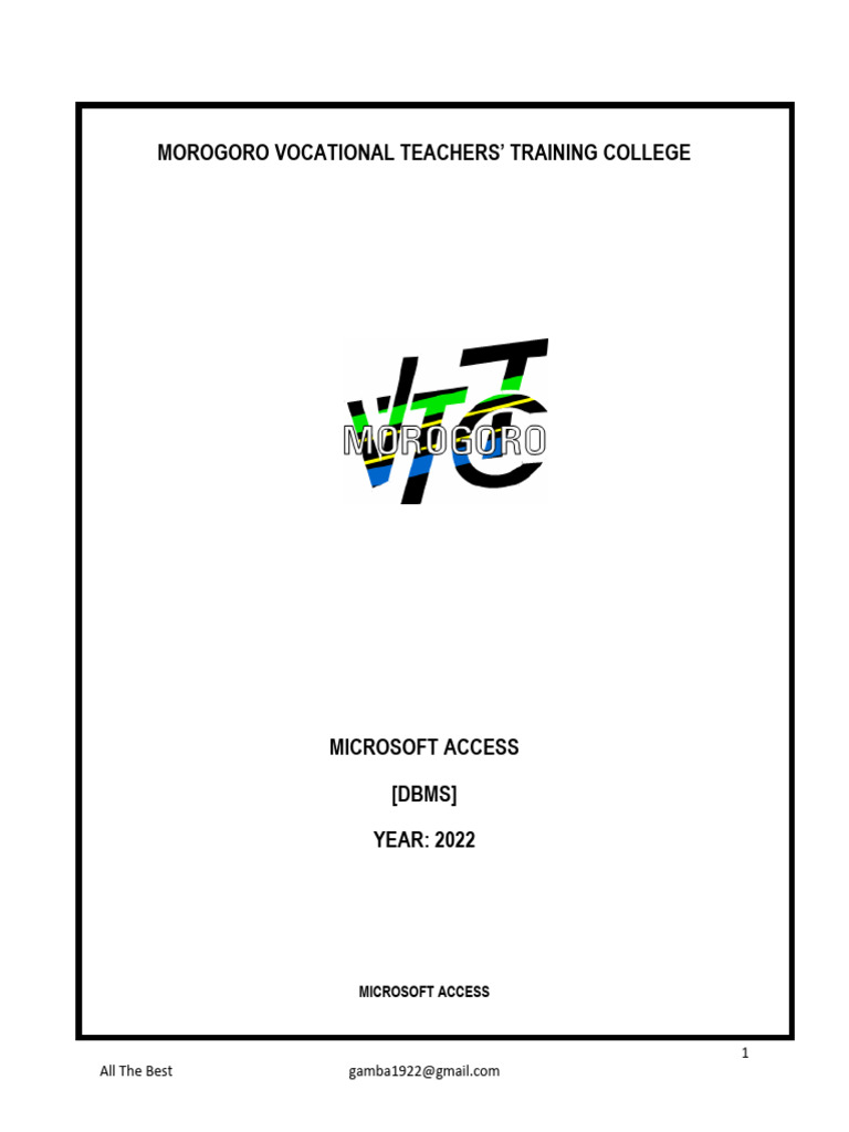 Microsoft Access & DBMS Overview | PDF | Microsoft Access | Databases