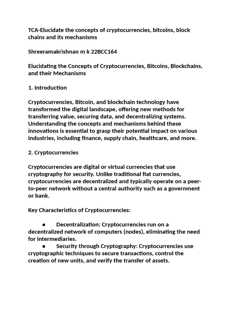 Assignment 4 BCC | PDF | Bitcoin | Cryptocurrency