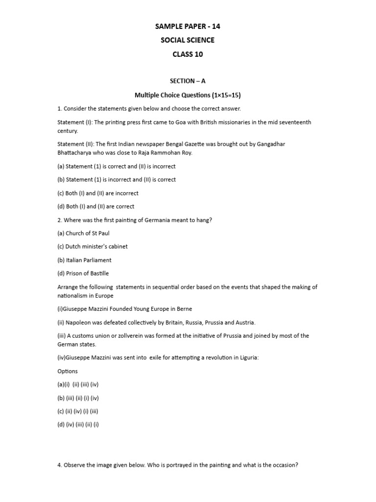 Class X SST (SP-14) 29-11-2024 | PDF | Credit | Finance & Money Management