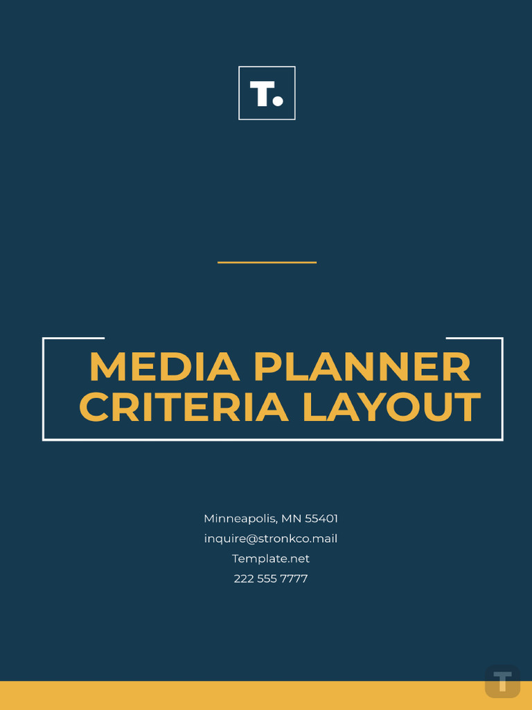 Media Planner Criteria Layout Template | PDF