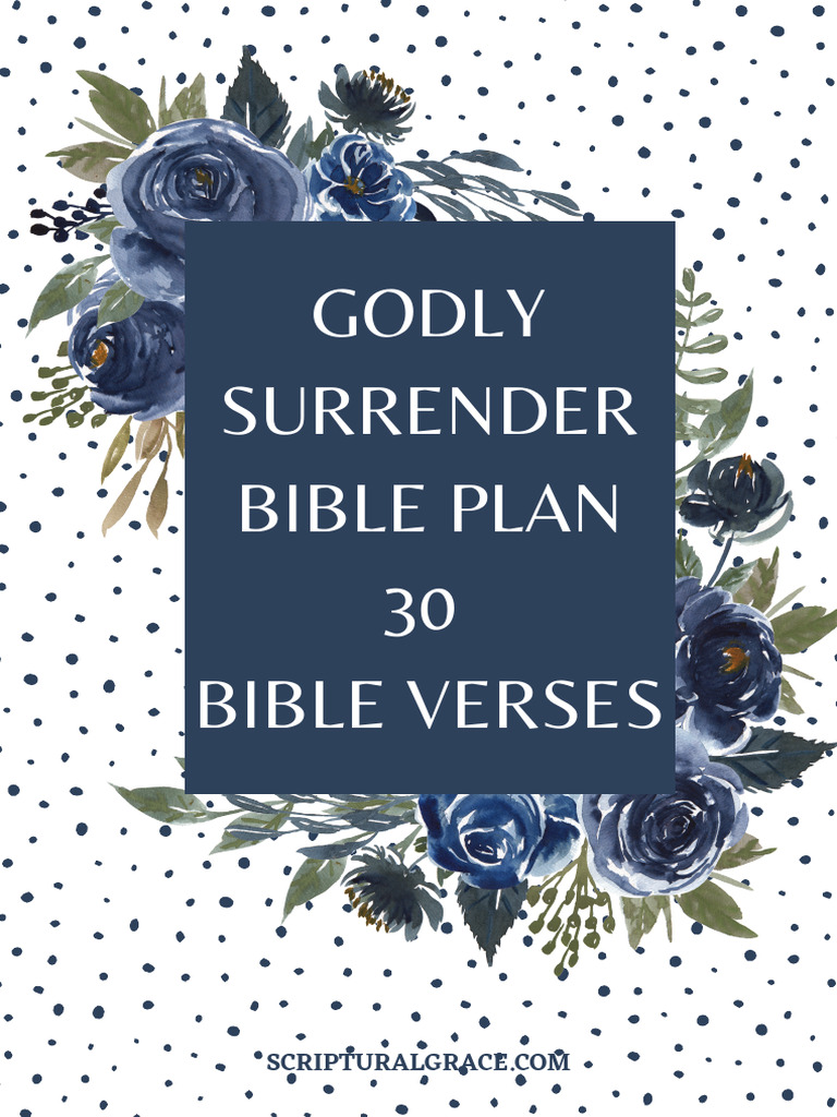 Godly Surrender Bible Plan | PDF | Bible | Chapters And Verses Of The Bible