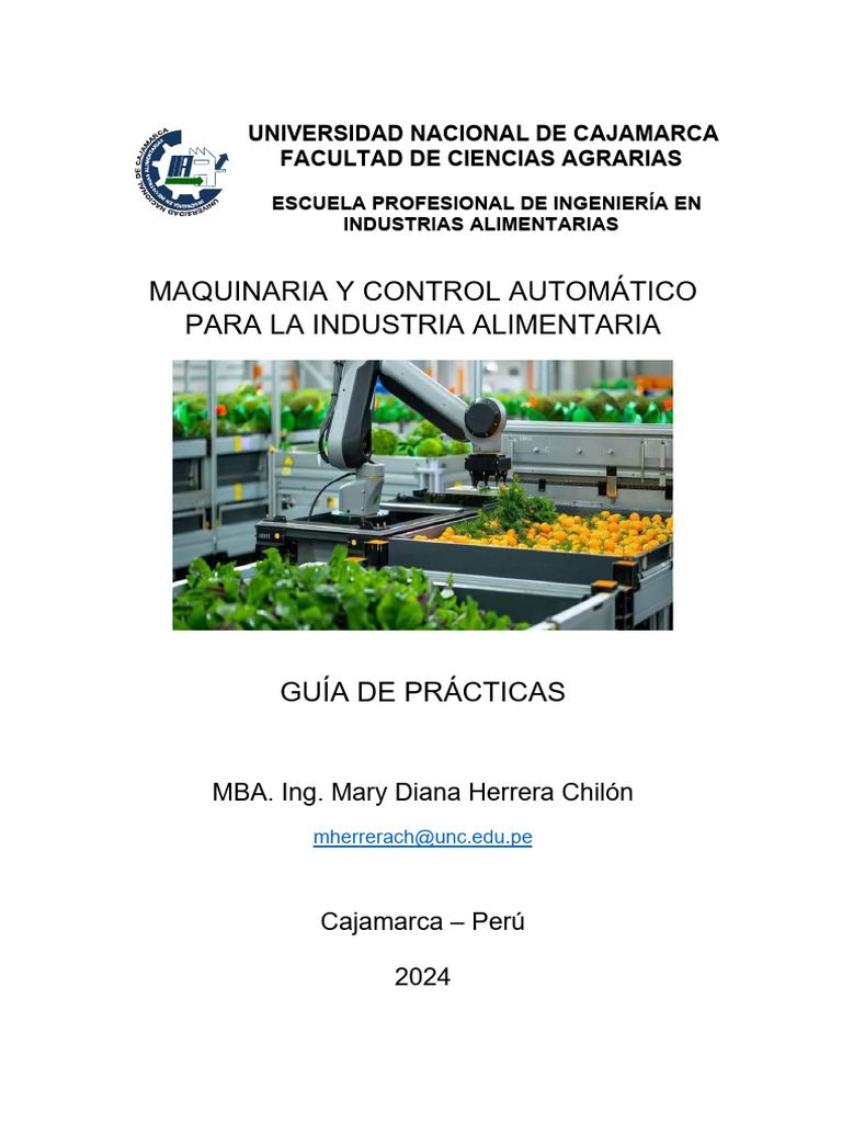 Guía de Prácticas - Maquinaria y Control Automático para La Industria Alimentaria | PDF ...