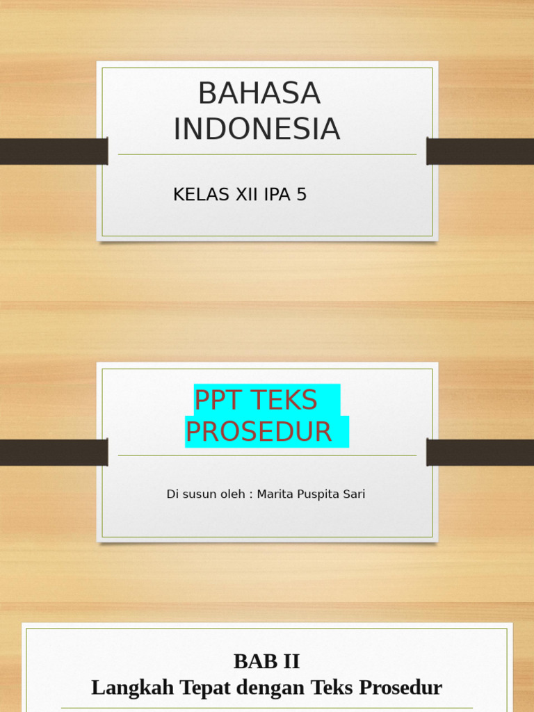 Panduan Teks Prosedur Lengkap | PDF