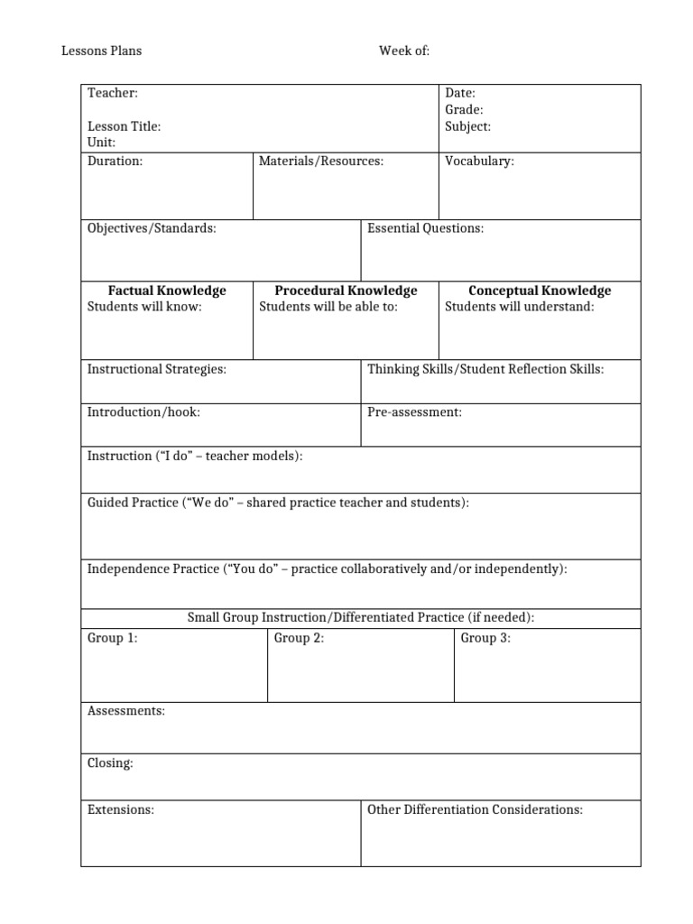 UDL Lesson Plan Template | PDF