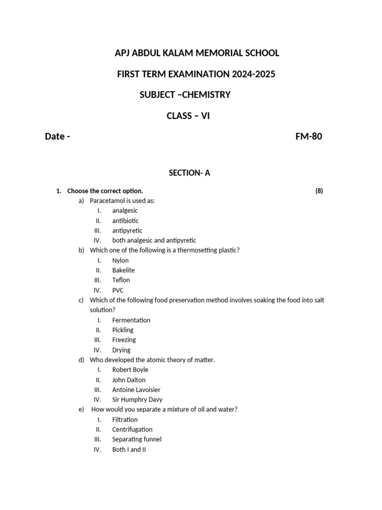 CLASS 6 Chemistry | PDF | Chemical Substances | Filtration