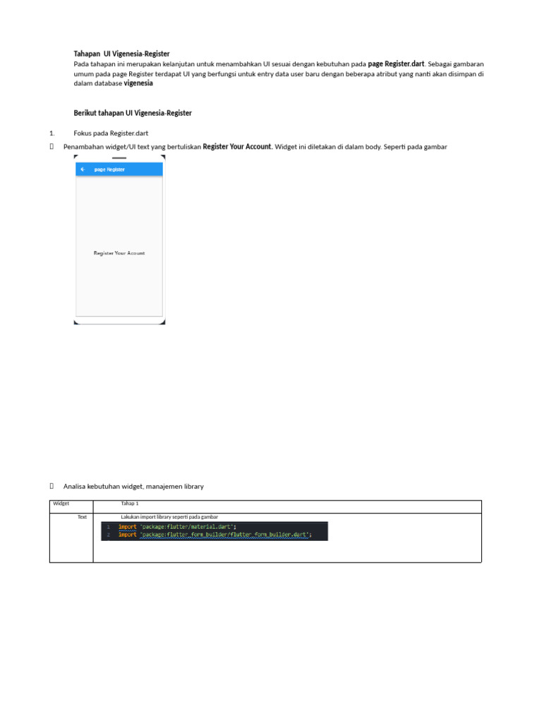 Tahapan UI Vigenesia-Register | PDF