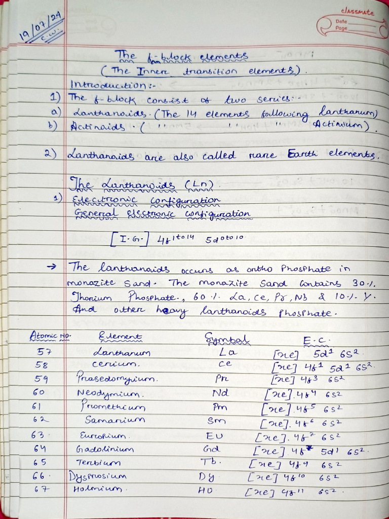 The F-Block Elements | PDF