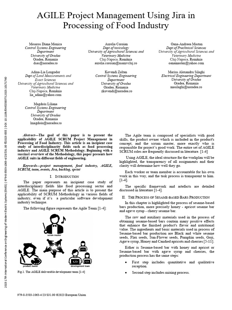 Agile Scrum in Food Industry Projects | PDF | Scrum (Software ...