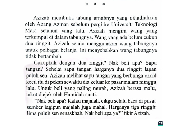 Cerpen Hadiah 3 | PDF