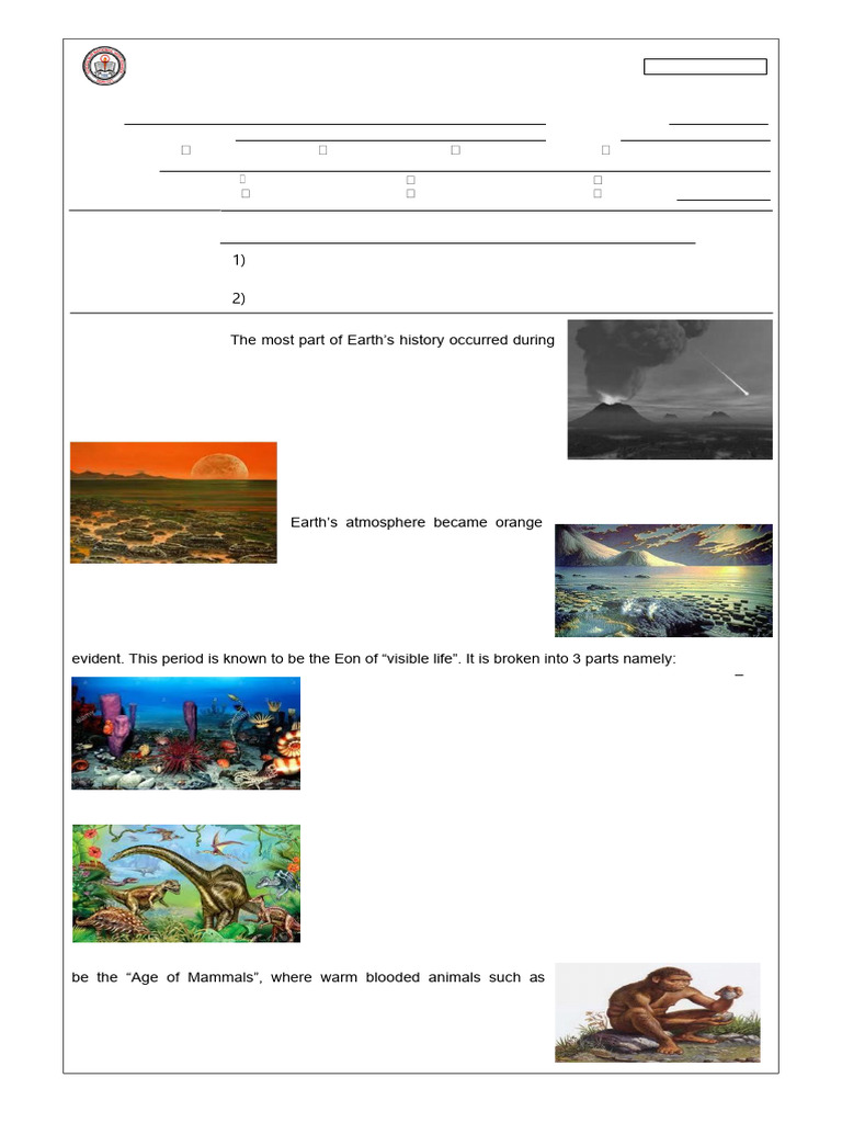 Earth Science IP - History of Earth Through Geologic Time | PDF ...