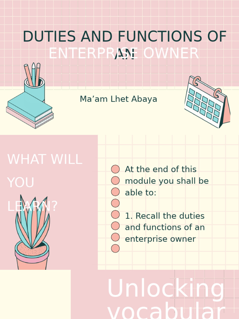 Q2-W1-Entrep 10 (Duties and Responsibilities) | PDF | Leadership ...