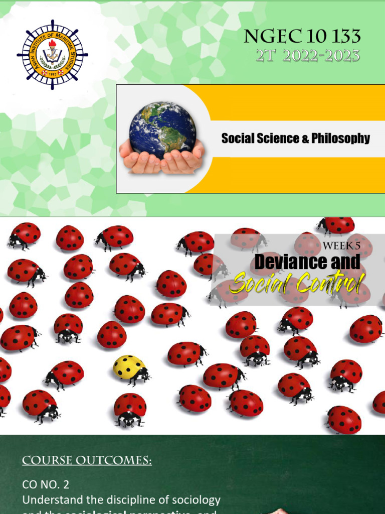 Week 5 DEVIANCE Amd Social Control | PDF | Deviance (Sociology ...