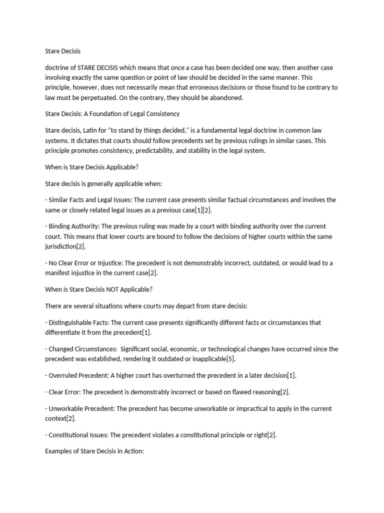 Statutory Con Stare Decisis | PDF | Obiter Dictum | Precedent
