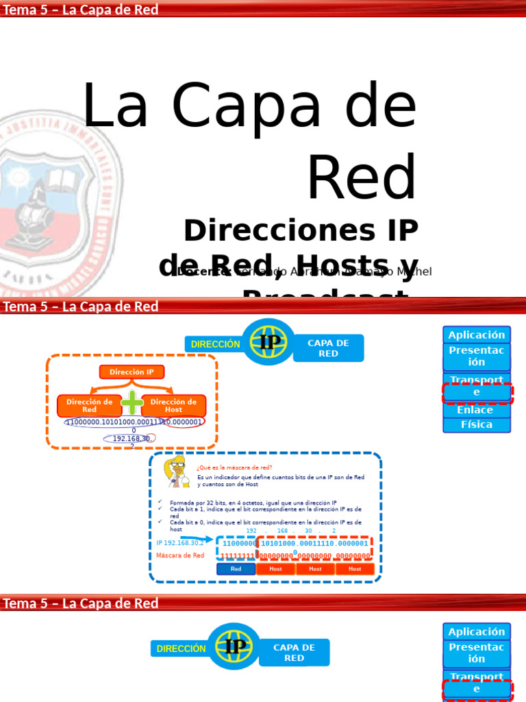 RD1 - T5P3 - Capa de Red - Calcular Direcciones IP de Red, Host y ...