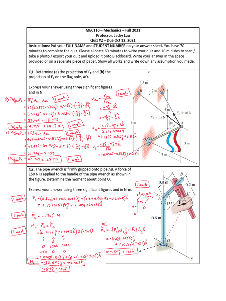 MEC Quiz - 2 - Solution PDF | PDF