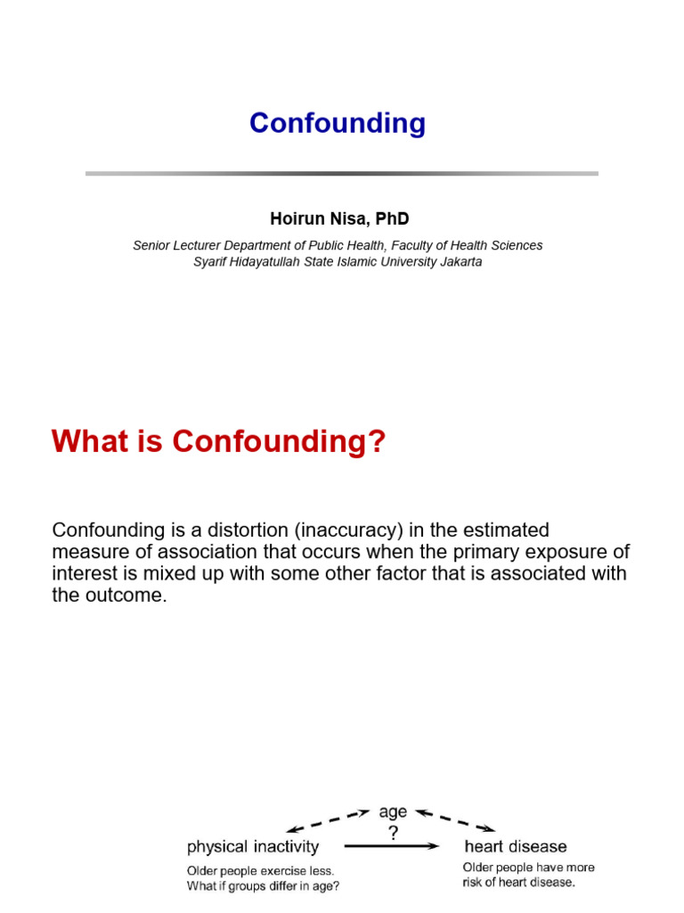 06PE_Confounding | PDF | Confounding | Errors And Residuals