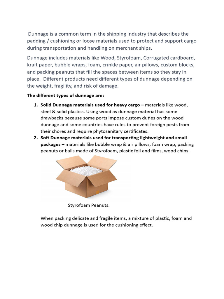 Dunnage | PDF | Cargo | Materials
